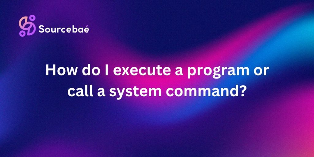 How do I execute a program or call a system command? - SourceBae