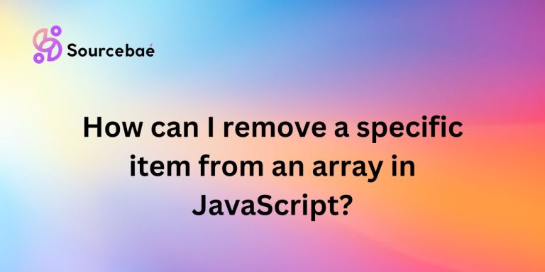 How Can I Remove A Specific Item From An Array In Javascript Sourcebae